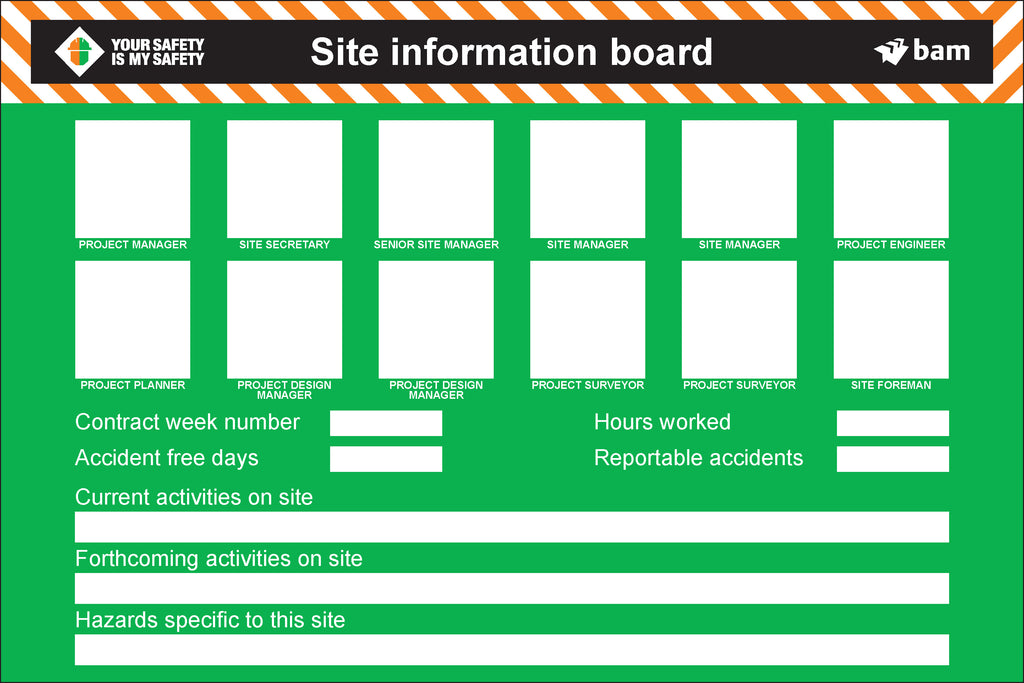 Site Information Board - 1830 x 1220mm – BAM Site Direct