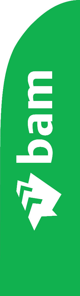 Feather Flag - BAM logo – BAM Site Direct