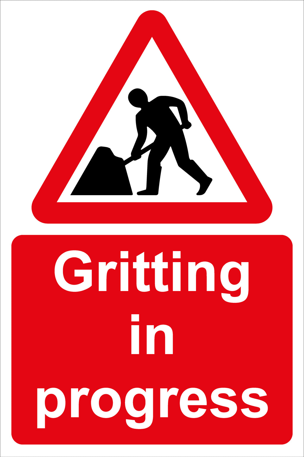 Gritting in progress 400mm x 600mm Correx – BAM Site Direct