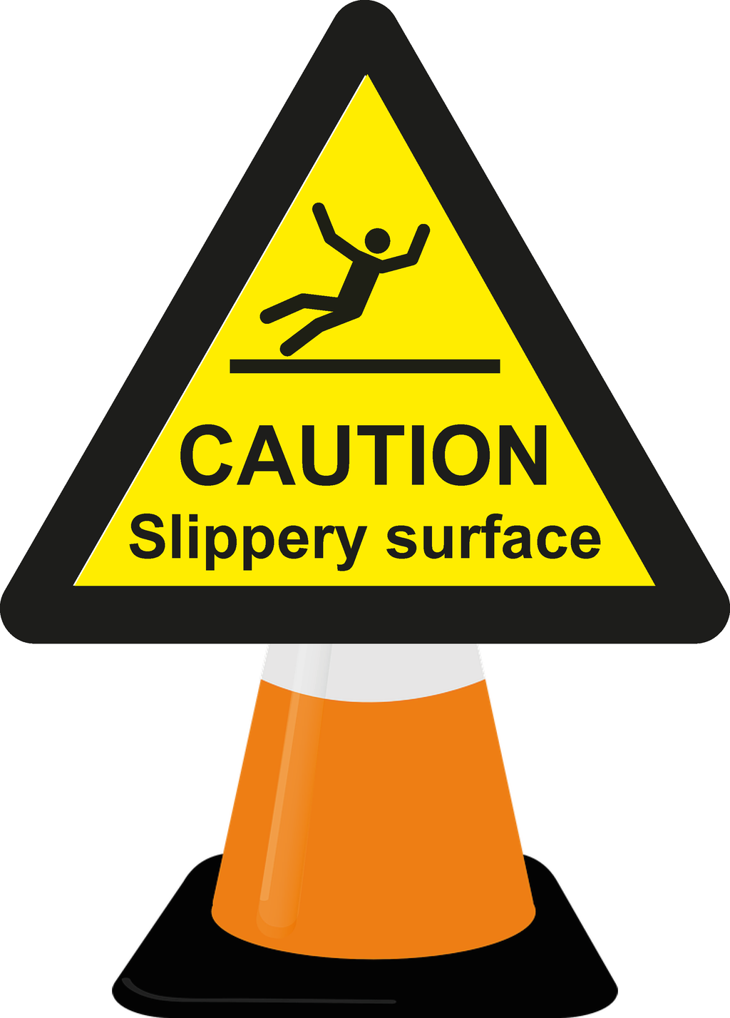 Cone Topper-CAUTION Slippery surface – BAM Site Direct