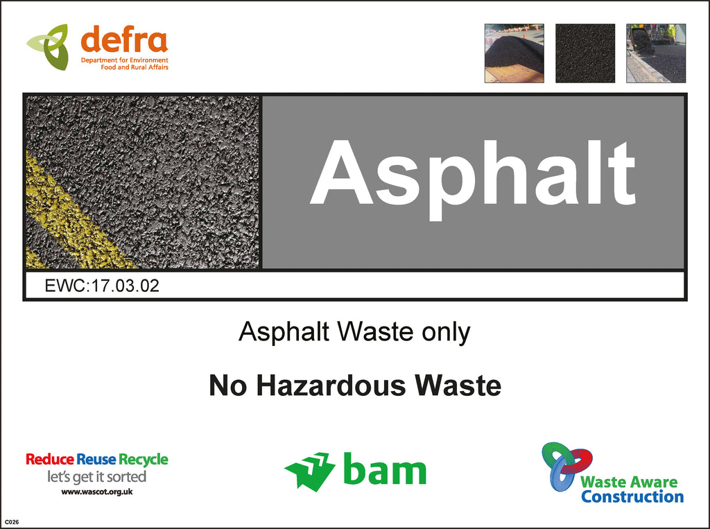 Waste Sign - Asphalt – BAM Site Direct
