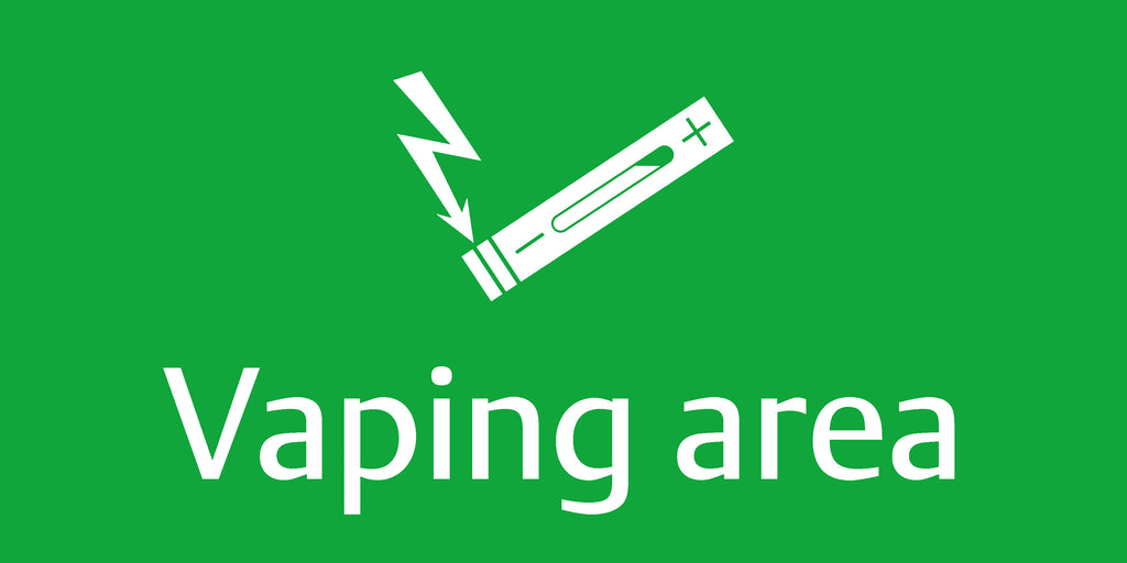 Vaping area Sign 400x200 Correx – BAM Site Direct