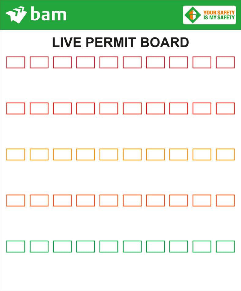 Live Permit board Sign 1220 X1470 Correx – BAM Site Direct