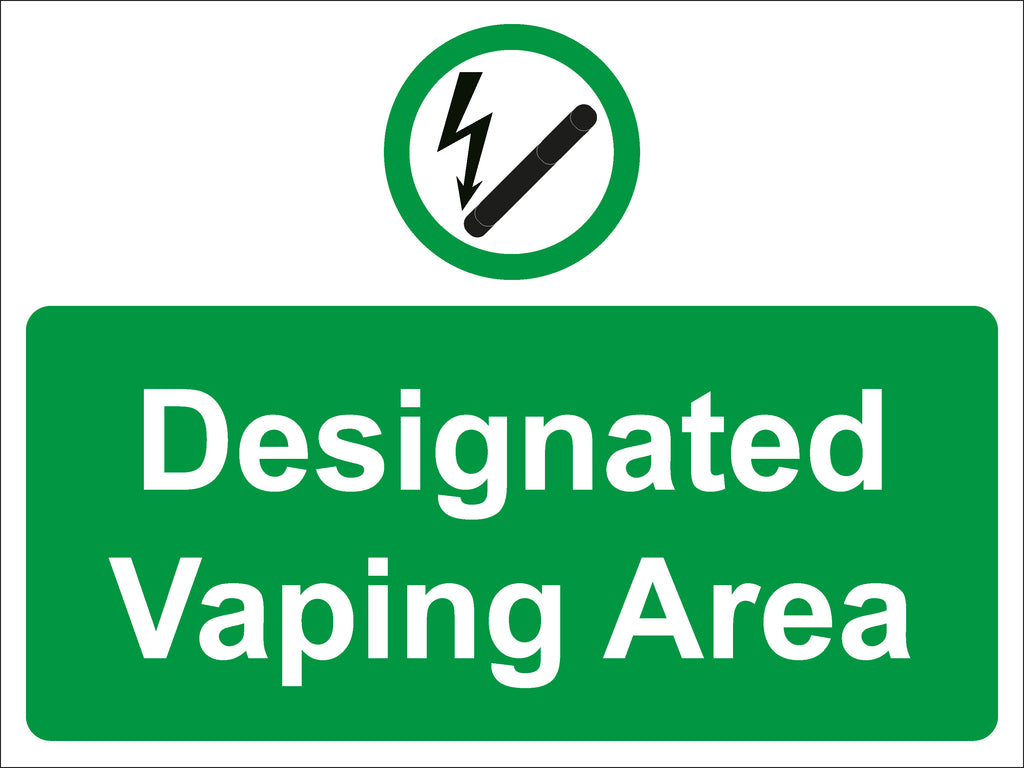 Smoking Sign - Designated Vaping Area – BAM Site Direct