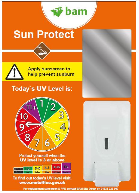 Sun Safety Board and Cartridge Dispenser – BAM Site Direct